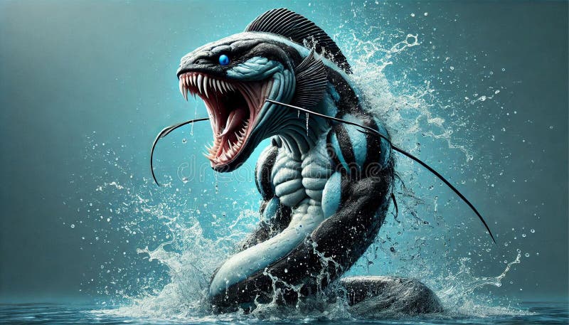 Abstract Image of a Mythological Monster: Eel Stock Illustration ...