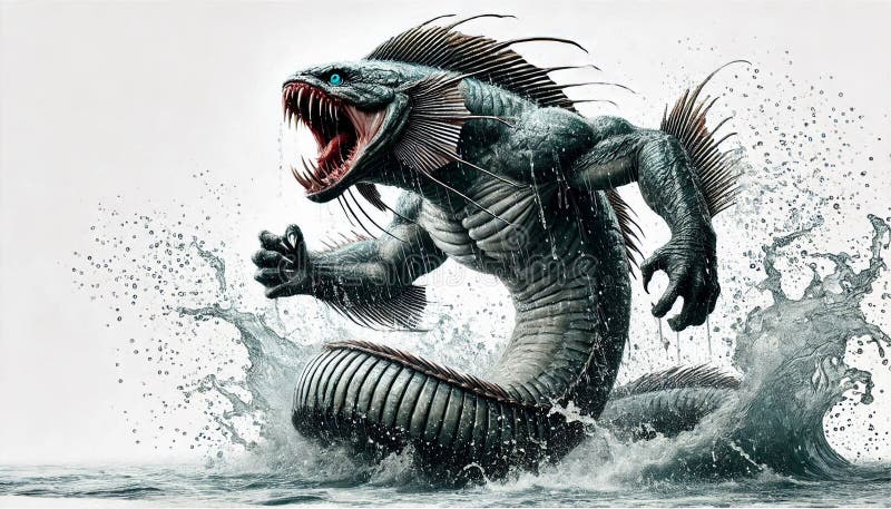 Abstract Image of a Mythological Monster: Eel Stock Illustration ...