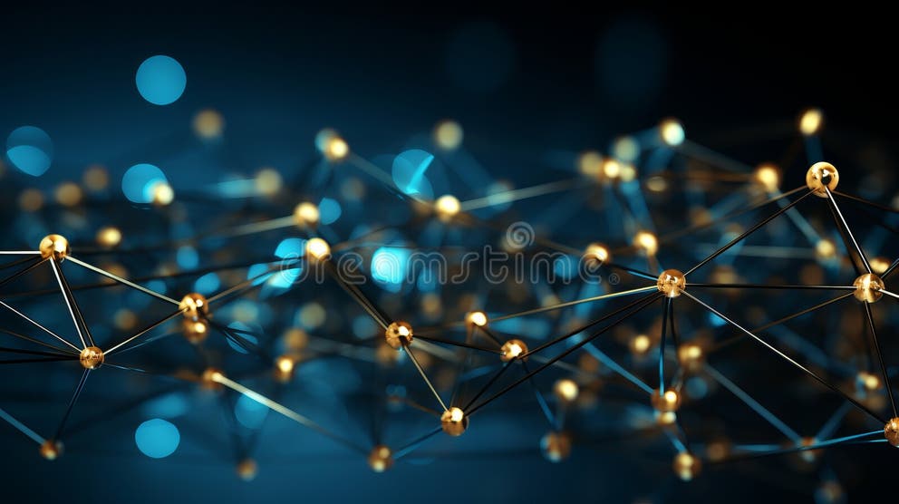 An Abstract Image of a Network of Lights Stock Illustration ...
