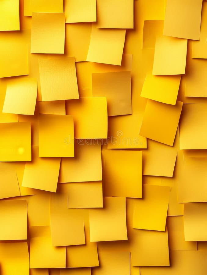 Yellow Sticky Notes Background Abstract Image of Numerous Yellow Sticky ...