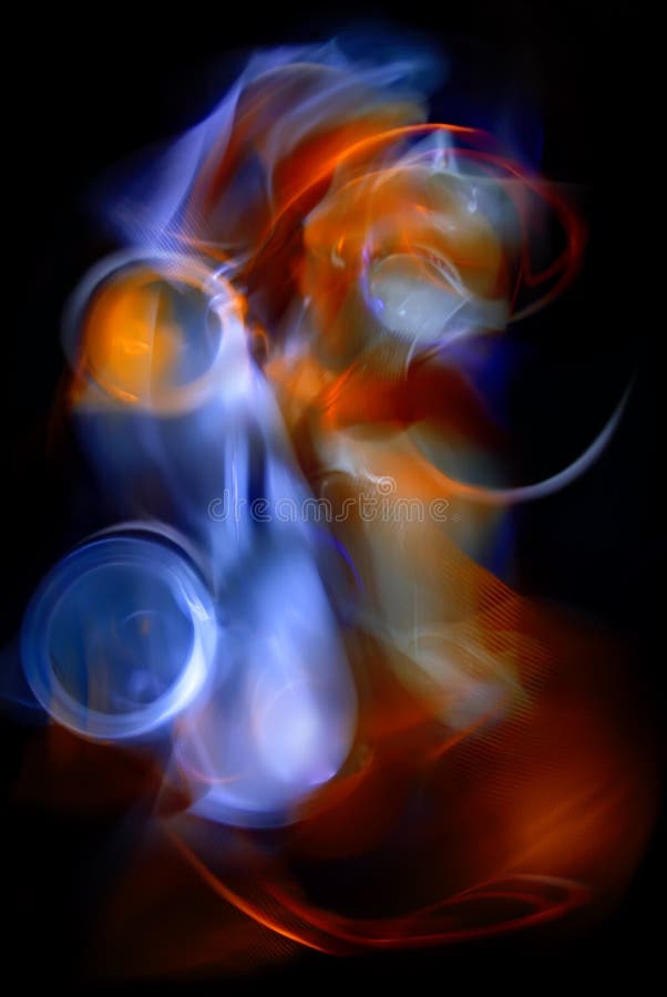 The Abstract Image Painted by Moving Light and Moving Objects on a ...