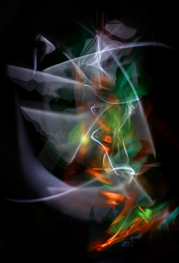 The Abstract Image Painted by Moving Light and Moving Objects. Color ...