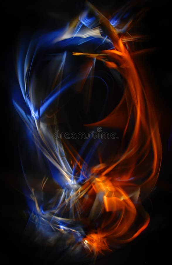 The Abstract Image Painted by Moving Light and Moving Objects. Stock ...