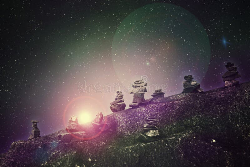 Abstract Image of a Parallel Universe, View from an Unknown Stone ...