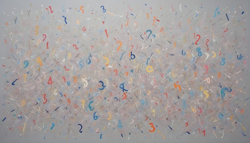 An Abstract Image Of A Pattern Of Numbers And Lines Creating A Chaotic And Dynamic Effect The