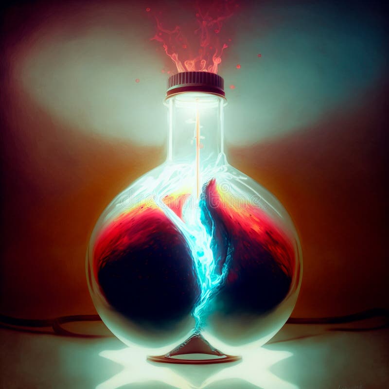Abstract Image of a Phial with a Magic Potion Stock Illustration ...