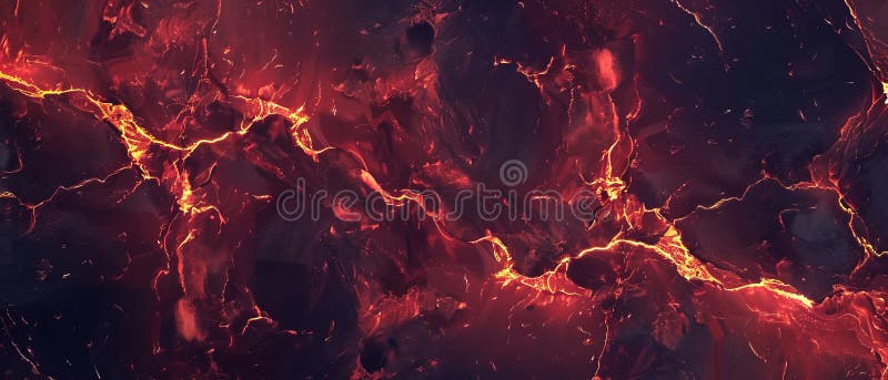 Abstract Lava Texture, Red Hot Molten Magma Background Stock ...