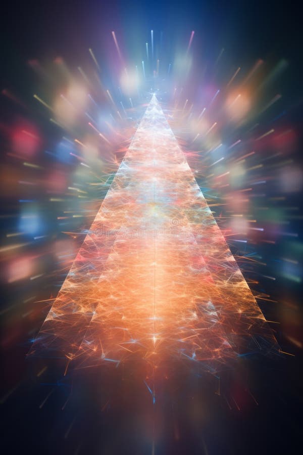 An Abstract Image of a Pyramid with Light Coming Out of it Stock ...