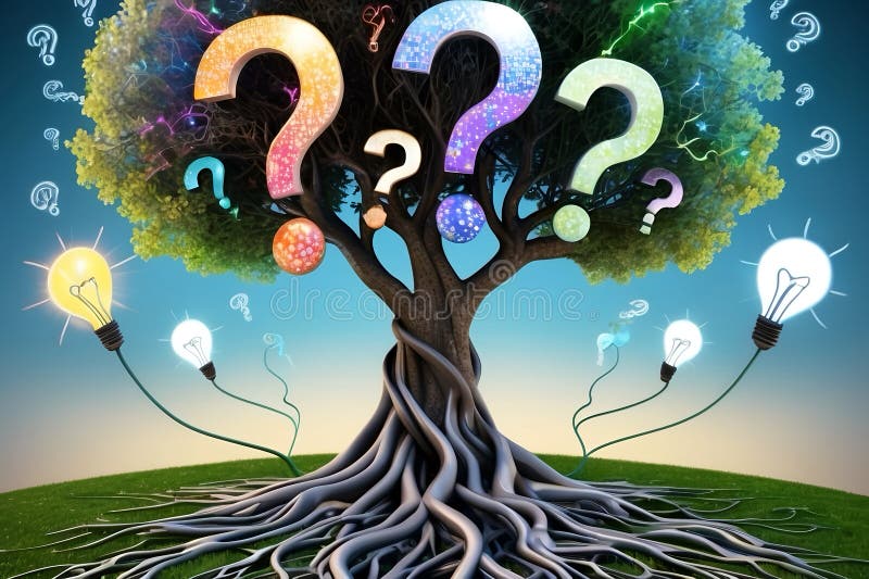 An Abstract Image of the Question Tree Stock Illustration ...
