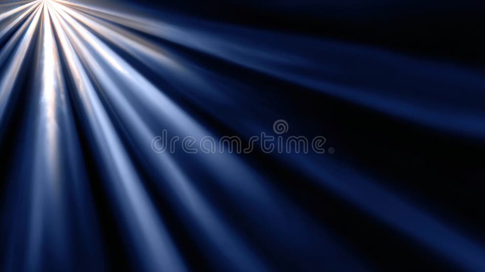 Abstract Image of Radiant Blue and White Beams of Light Converging from ...