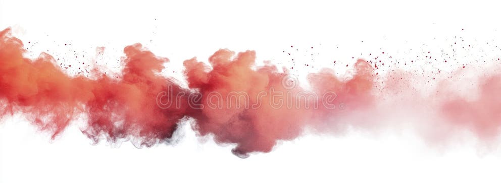Abstract Red Orange Powder Explosion on White Background Stock ...