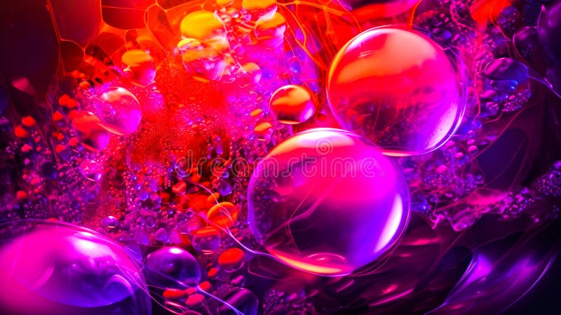An Abstract Image of Red and Purple Bubbles. Generative AI Stock ...