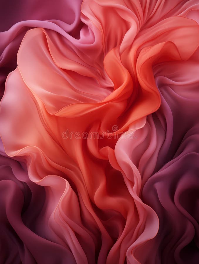 An Abstract Image of Red and Purple Fabric Stock Illustration ...