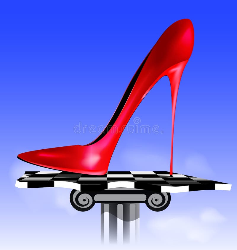 Abstract image of red shoe stock vector. Illustration of scarlet - 62744728