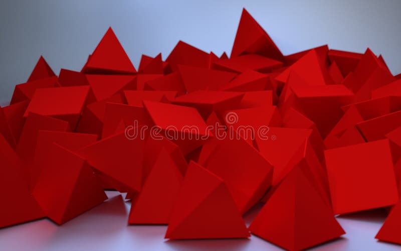 Abstract Image of Red Triangles Stock Illustration - Illustration of ...