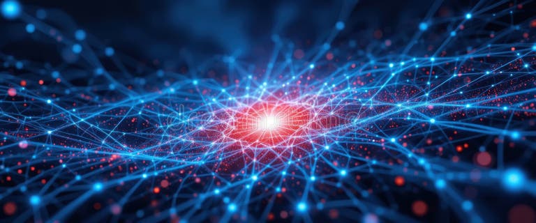 Abstract Network Connection Digital Data Flow and Global Communication Stock Illustration ...