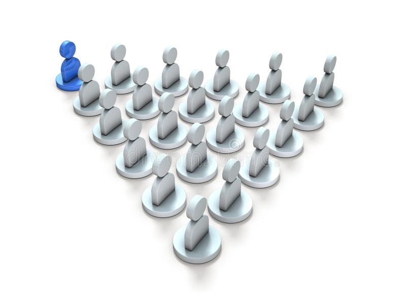 An Abstract Image Representing a Leader Leading the Crowd. Stock ...