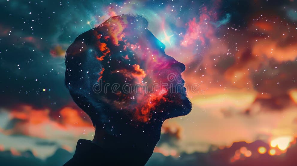 Abstract Image Representing the Mindset Concept with Symbolic Elements ...