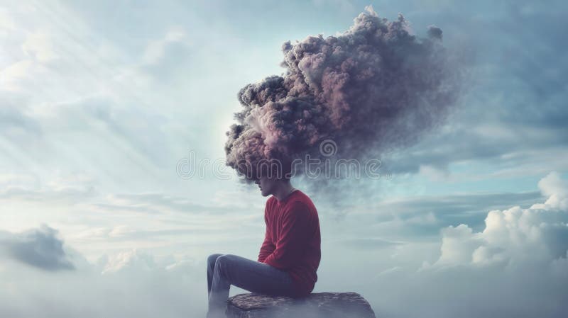 Abstract Image Representing the Mindset Concept with Symbolic Elements ...