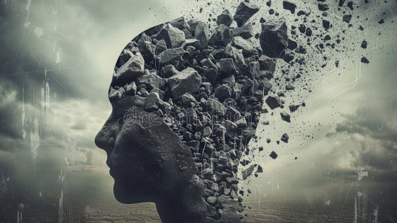 Abstract Image Representing the Mindset Concept with Symbolic Elements ...