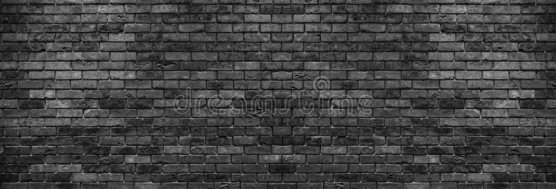 Rustic Black Grunge Brick Wall Texture Background. Stock Image - Image ...