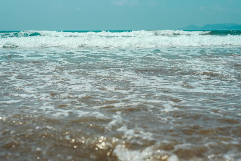 Abstract Image of Sea Breakdown, Tide with Waves, with Space for Text ...