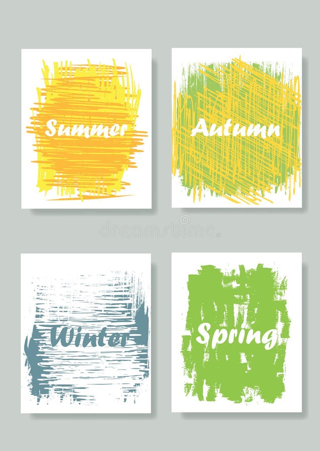 Abstract Image of the Seasons. Stock Vector - Illustration of spring ...