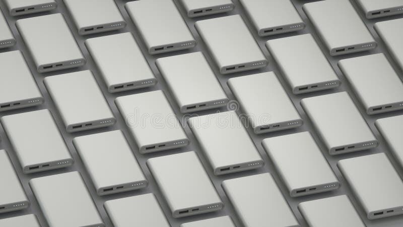 Abstract Image of a Set of Flash Drives Arranged Diagonally in a Large ...