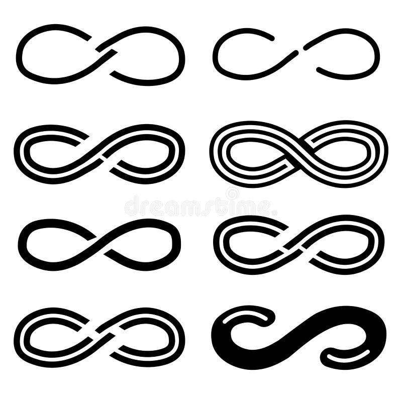 Abstract Image with Set Infinity. Vector Image. Round Shape. Abstract ...