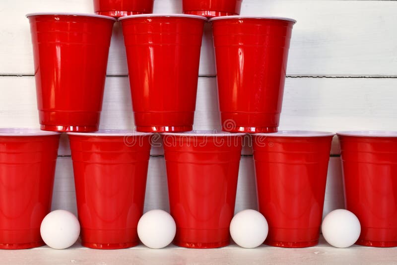 Red Plastic Drinking Cups stock image. Image of food - 110588381