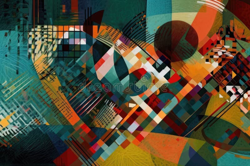 Abstract Image, with Shapes and Colors Forming Geometric Patterns Stock ...