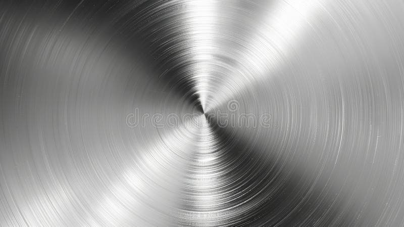 Abstract Image of a Shiny Brushed Metal Surface with a Radial Pattern ...