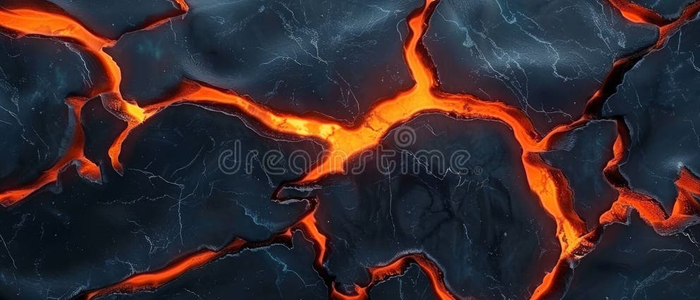 Abstract Lava Flow Texture, Molten Rock Pattern Stock Illustration ...