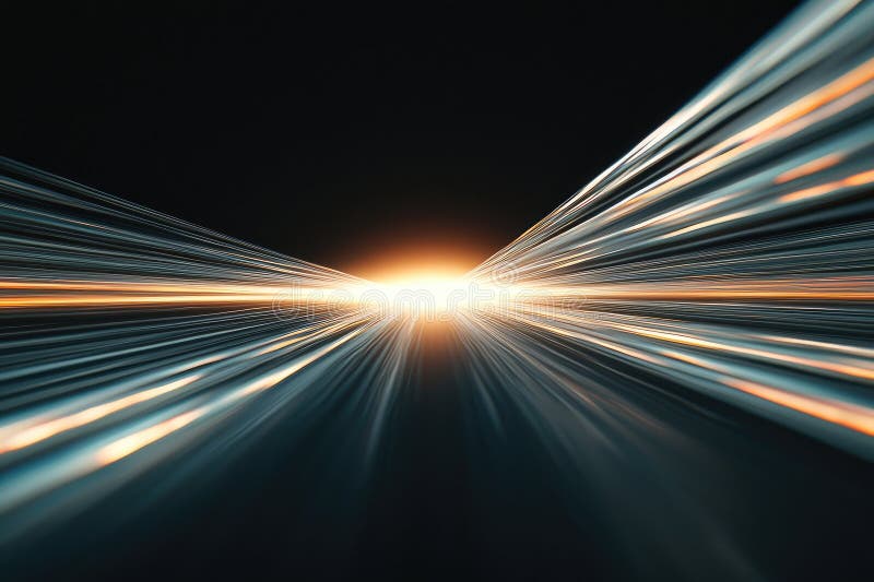 Abstract Light Effect with Radiating Strands Stock Illustration ...