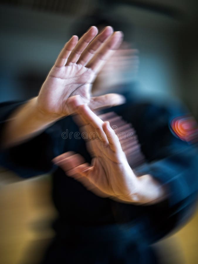 Dynamic Motion Capture of Martial Arts Practice Stock Illustration ...