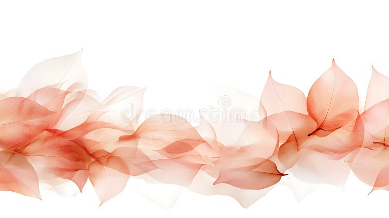 Delicate Coral Leaf Design Abstract Floral Art Stock Illustration ...