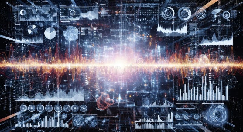 Abstract Data Visualization and Analysis Stock Photo - Image of ...