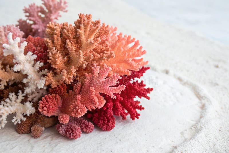 Coral Texture on White Background Stock Illustration - Illustration of ...