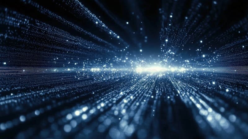 Abstract Digital Particle Flow Stock Illustration - Illustration of ...