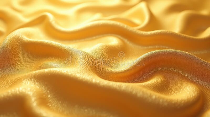 Luxurious Golden Metallic Fabric with Smooth Flowing Texture Stock ...