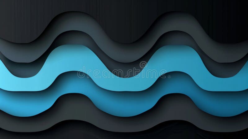 Abstract Image Showcasing a Paper Wave Design in Shades of Blue and ...