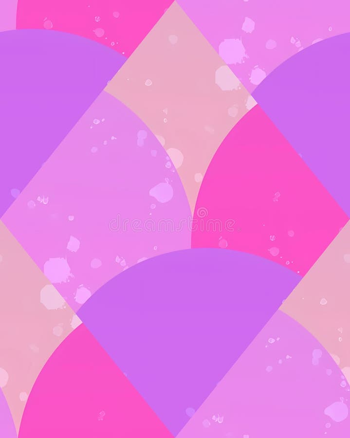 Pink and Purple Geometric Shapes with Semi-circles. Stock Illustration ...
