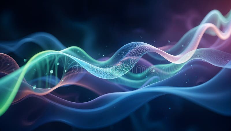 Vibrant Abstract Light Waves in a Colorful Dynamic Flow Stock ...