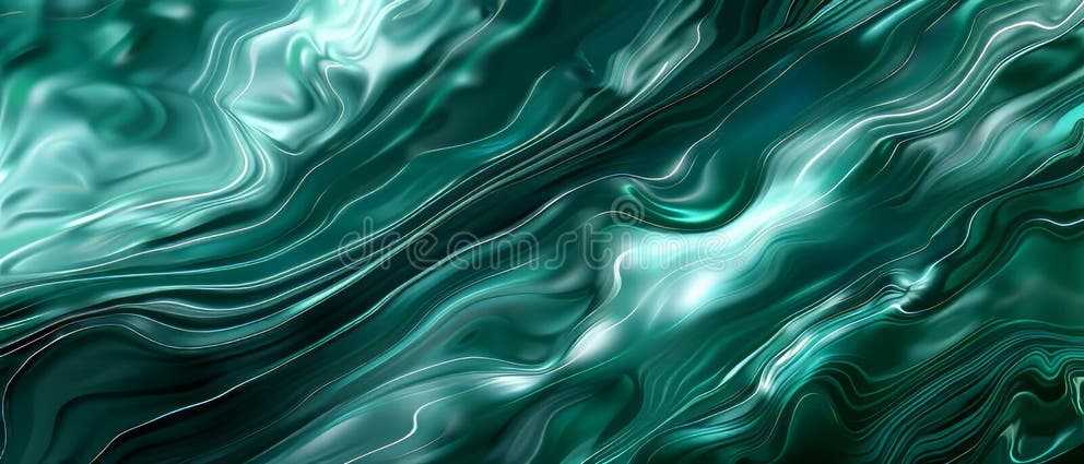 Teal Liquid Flowing Abstract Background Stock Illustration ...
