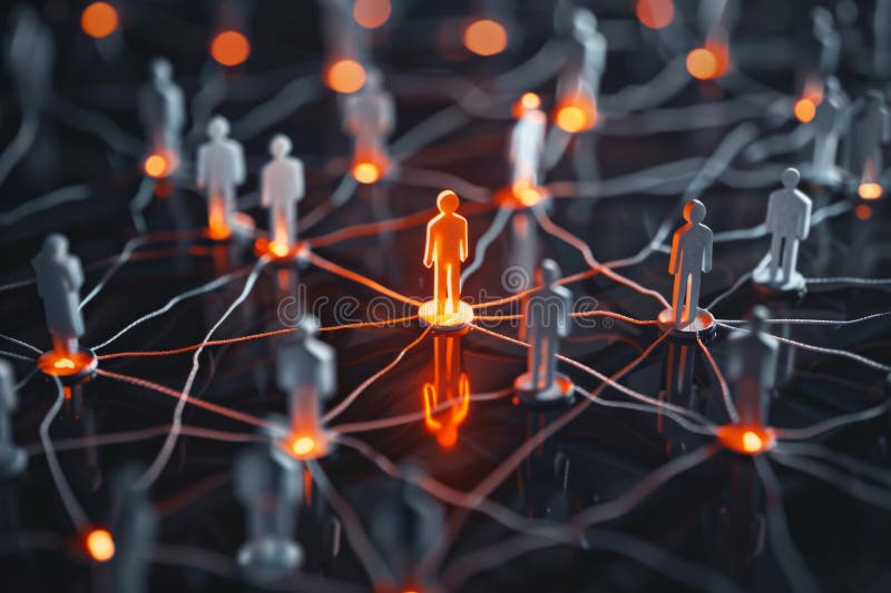 Interconnected People Figures Stock Illustration - Illustration of ...