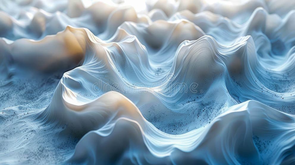 Abstract Image Showing a Metallic Surface with Undulating Waves. the ...