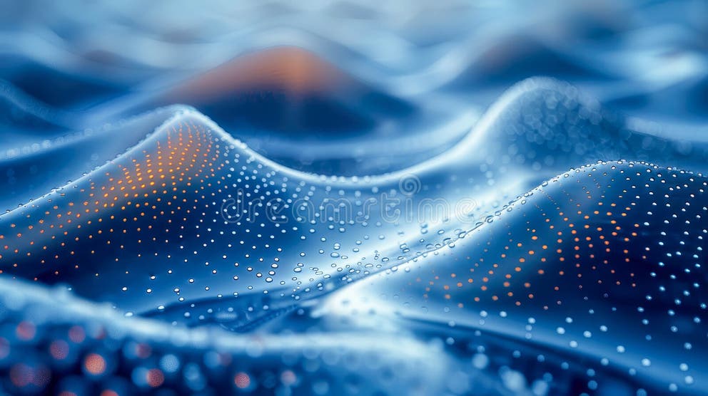 Abstract Image Showing a Metallic Surface with Undulating Waves. the ...