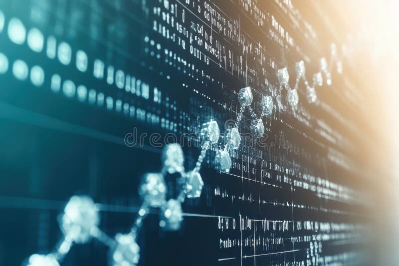 Molecular Data Visualization Stock Photo - Image of abstract ...