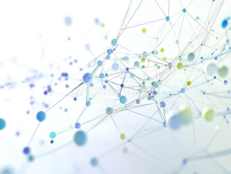 Abstract Image Showing a Network of Interconnected Circles Molecular ...