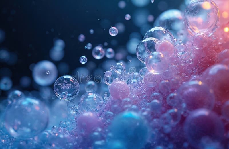Abstract Image Shows Air Bubbles Underwater. Colorful Background ...